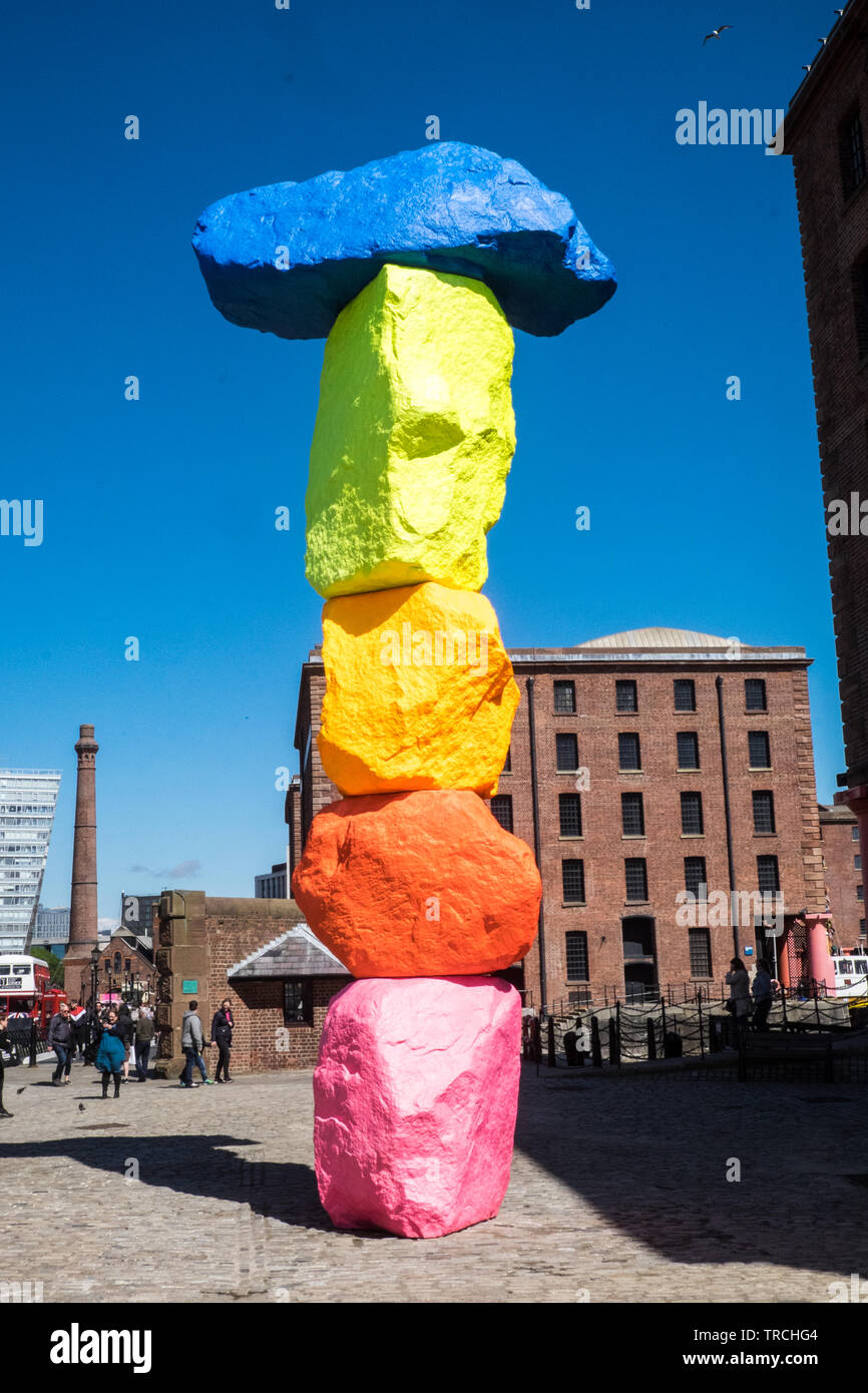 Liverpool Mountain by Ugo Rondinone’s,courtyard next to @tateliverpool ...