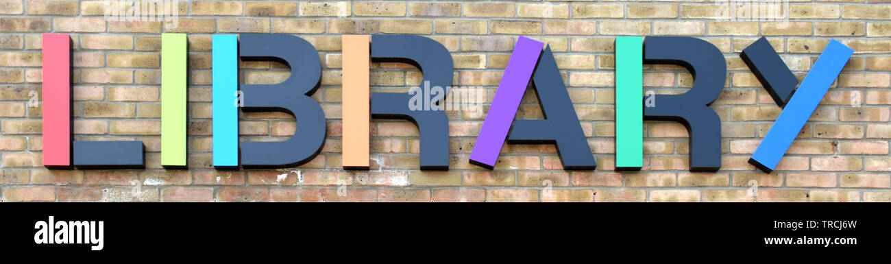New Library sign Stock Photo - Alamy