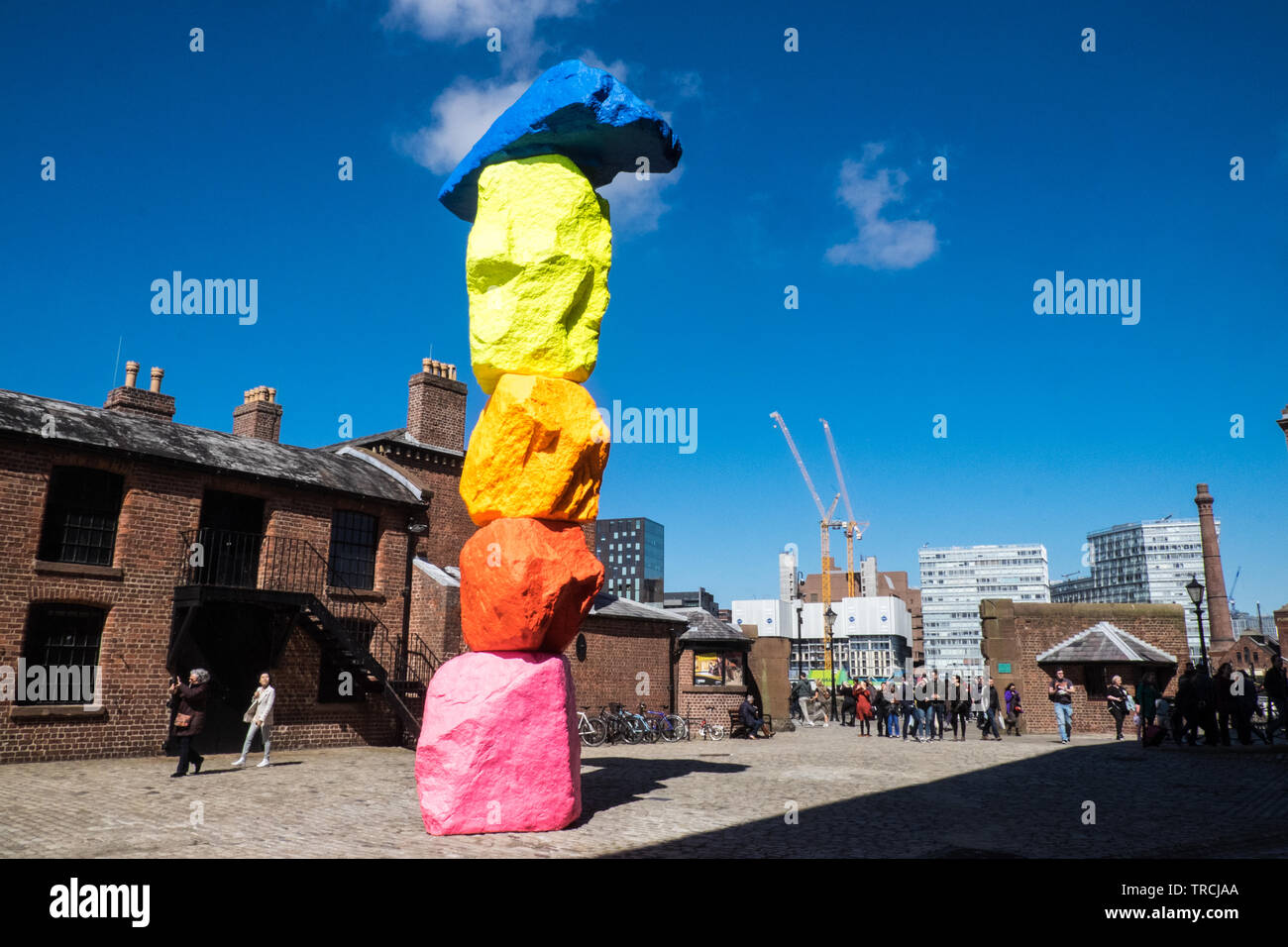 Liverpool Mountain by Ugo Rondinone’s,courtyard next to @tateliverpool ...