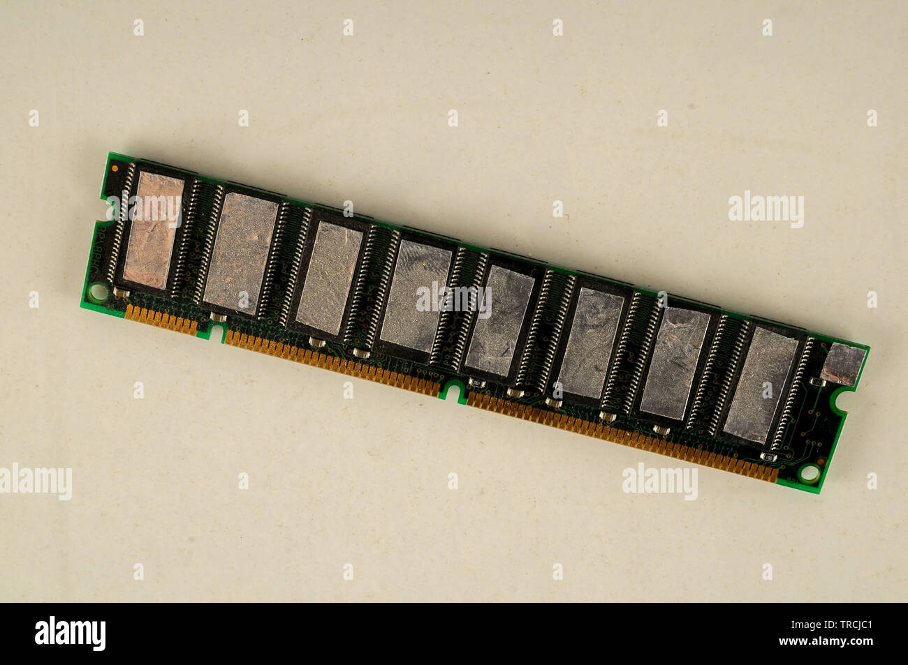 Close-up of ram memory pc computer part Object on a White Background ...