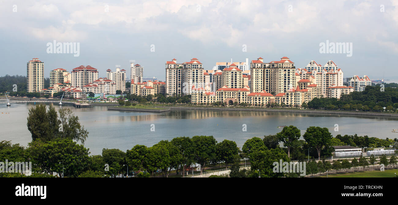 Panoramic of Tanjong Rhu condos architecture with a waterfront in the ...