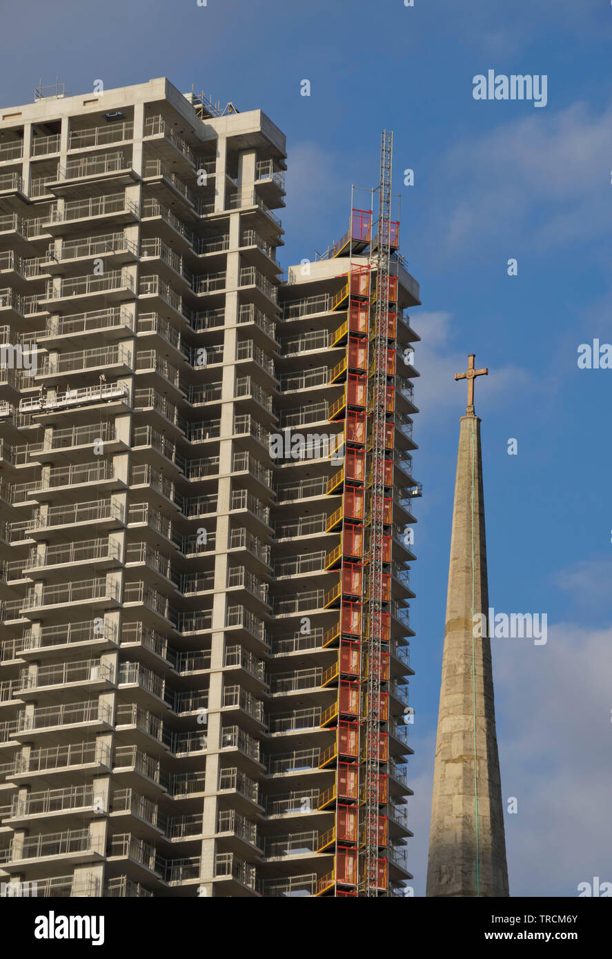 Social housing council blocks with new luxury aparment buildings in ...
