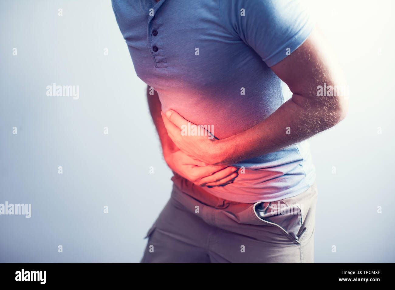 People, healthcare and problem concept - unhappy man suffering from ...