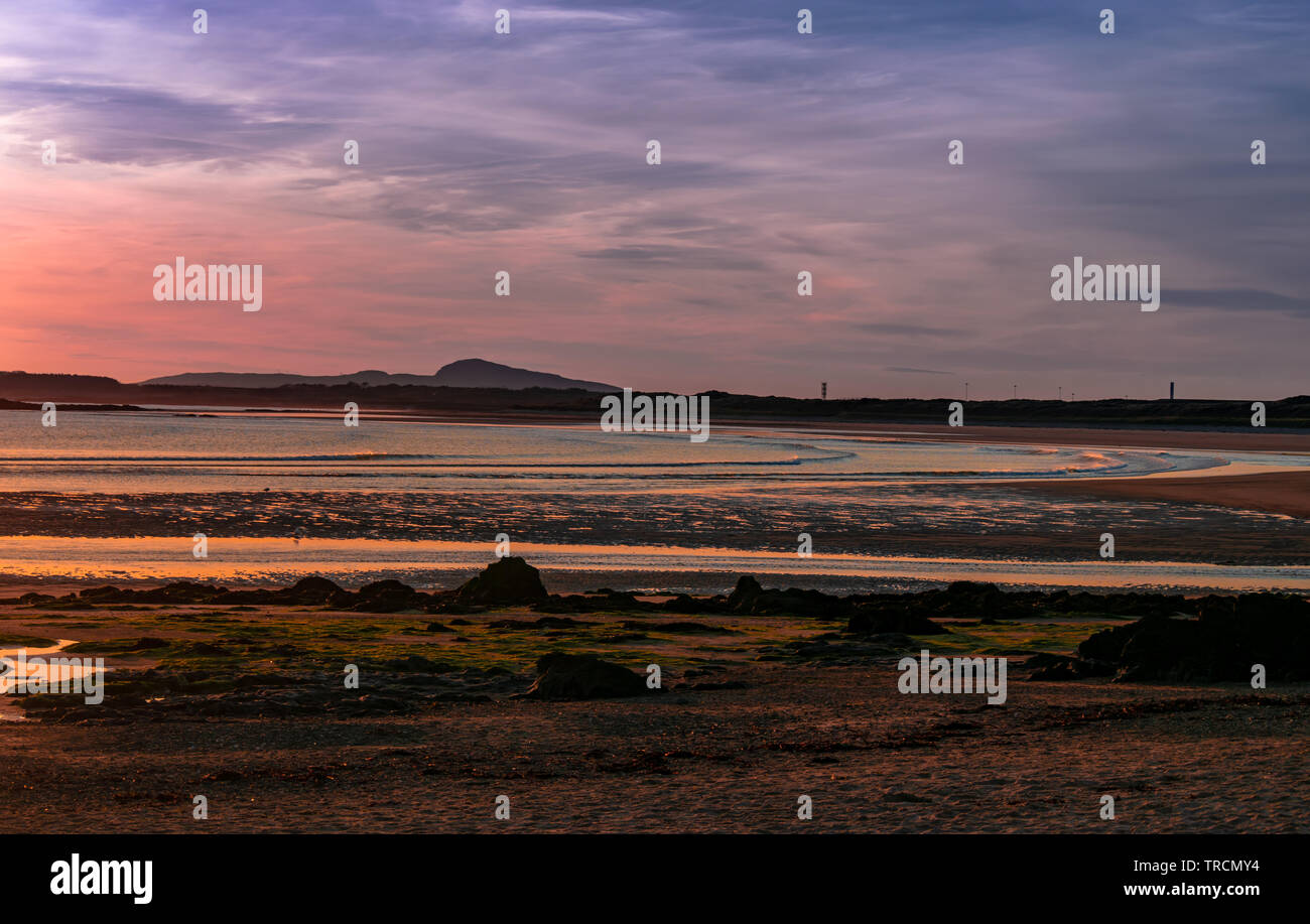 Sunset at Rhosneigr Stock Photo - Alamy
