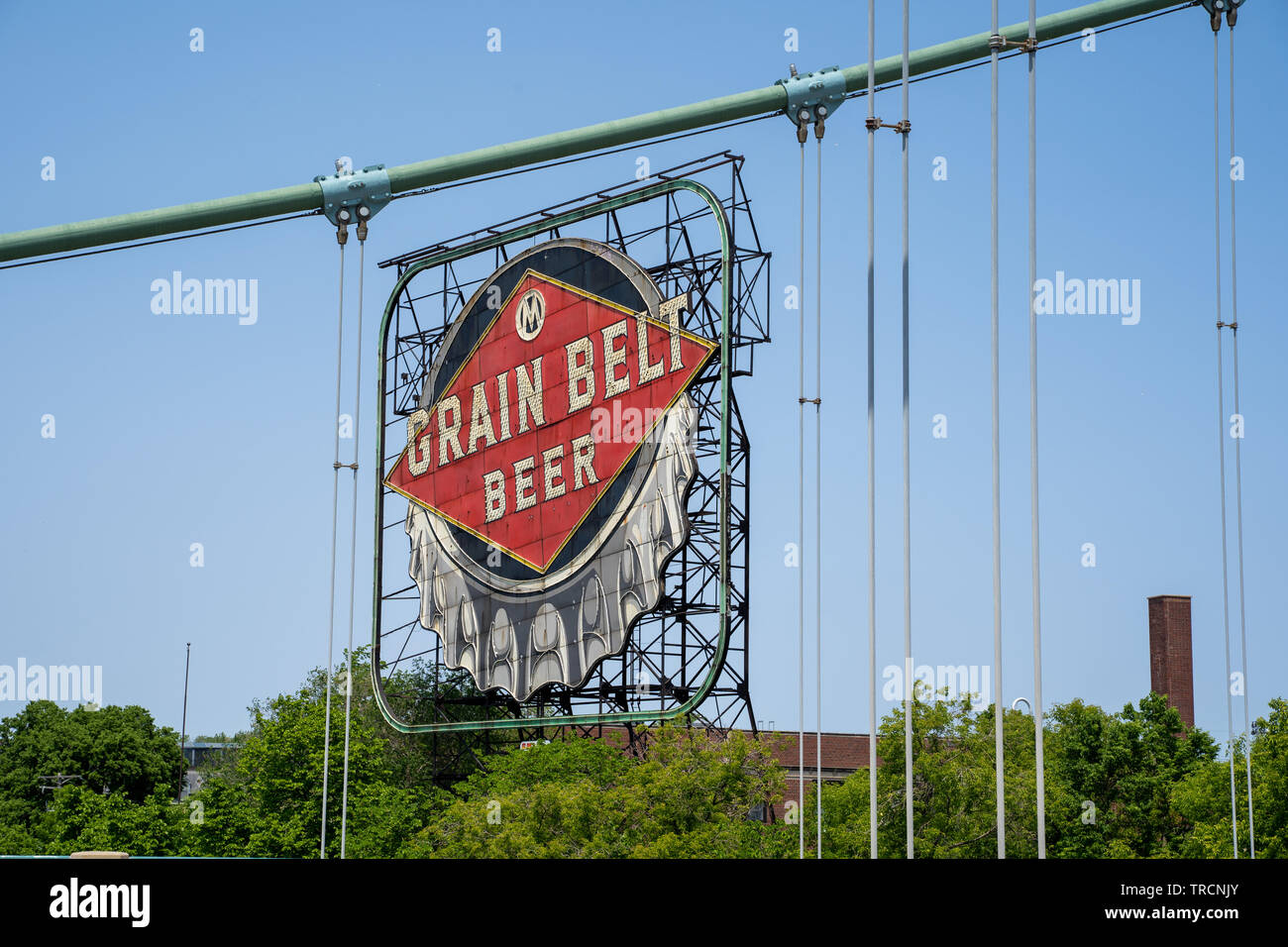 Minneapolis, Minnesota - June 2, 2019: Iconic Grain Belt Beer sign in ...
