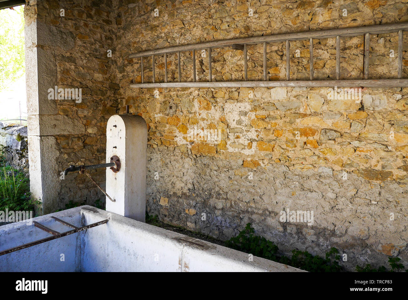 Stone cattle trough hi-res stock photography and images - Alamy