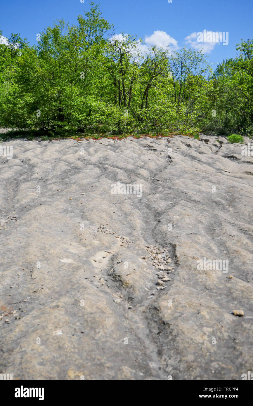 Rocky slabs sculpted by erosion, La Ragiaz, Ain, France Stock Photo - Alamy