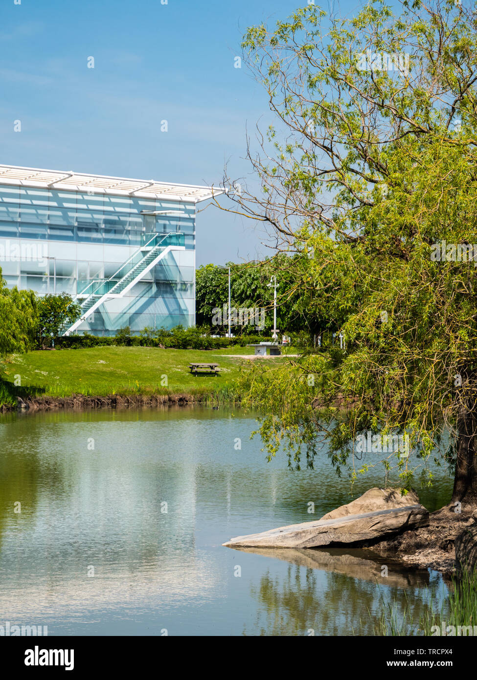 Lake and Office Buildings at Stockley Park, Uxbridge, London, England ...