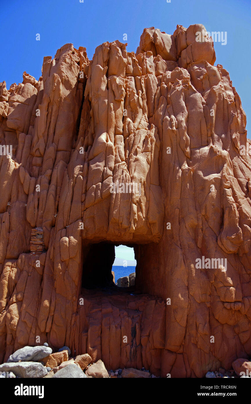 Arbatax, Sardinia, Italy. Red rocks Stock Photo - Alamy
