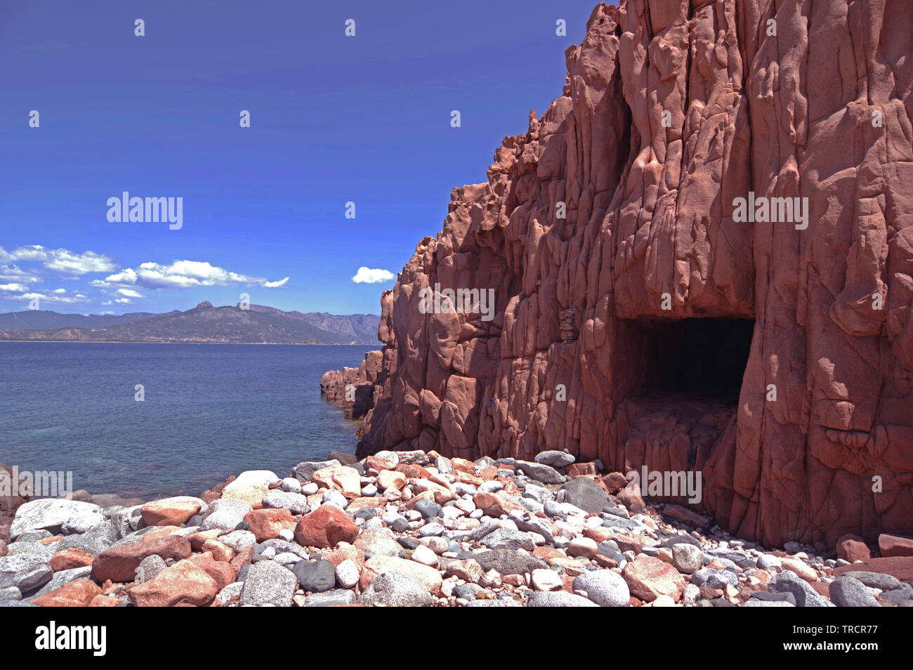Arbatax, Sardinia, Italy. Red rocks Stock Photo - Alamy