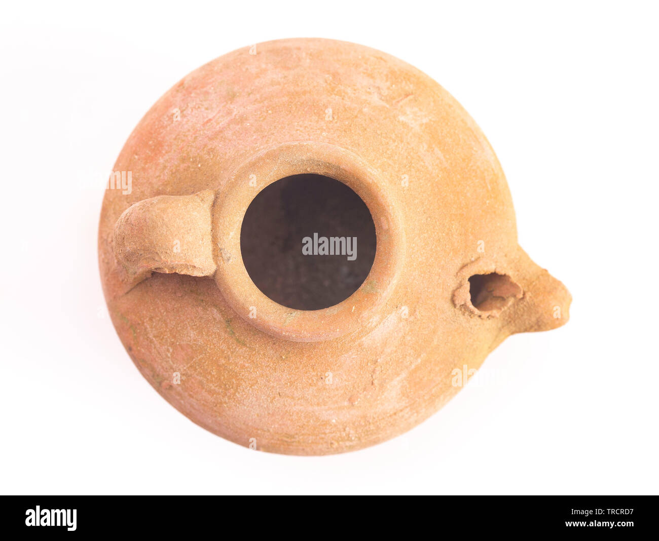 Handmade Oil Lamp Isolated on a White Background Stock Photo - Alamy