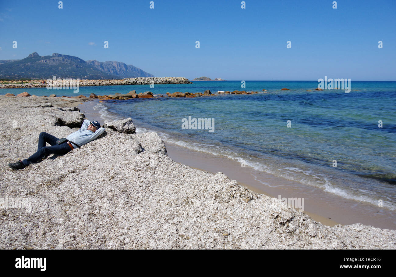 Arbatax, sardinia, Italy, The Spiaggia Grande beach Stock Photo - Alamy