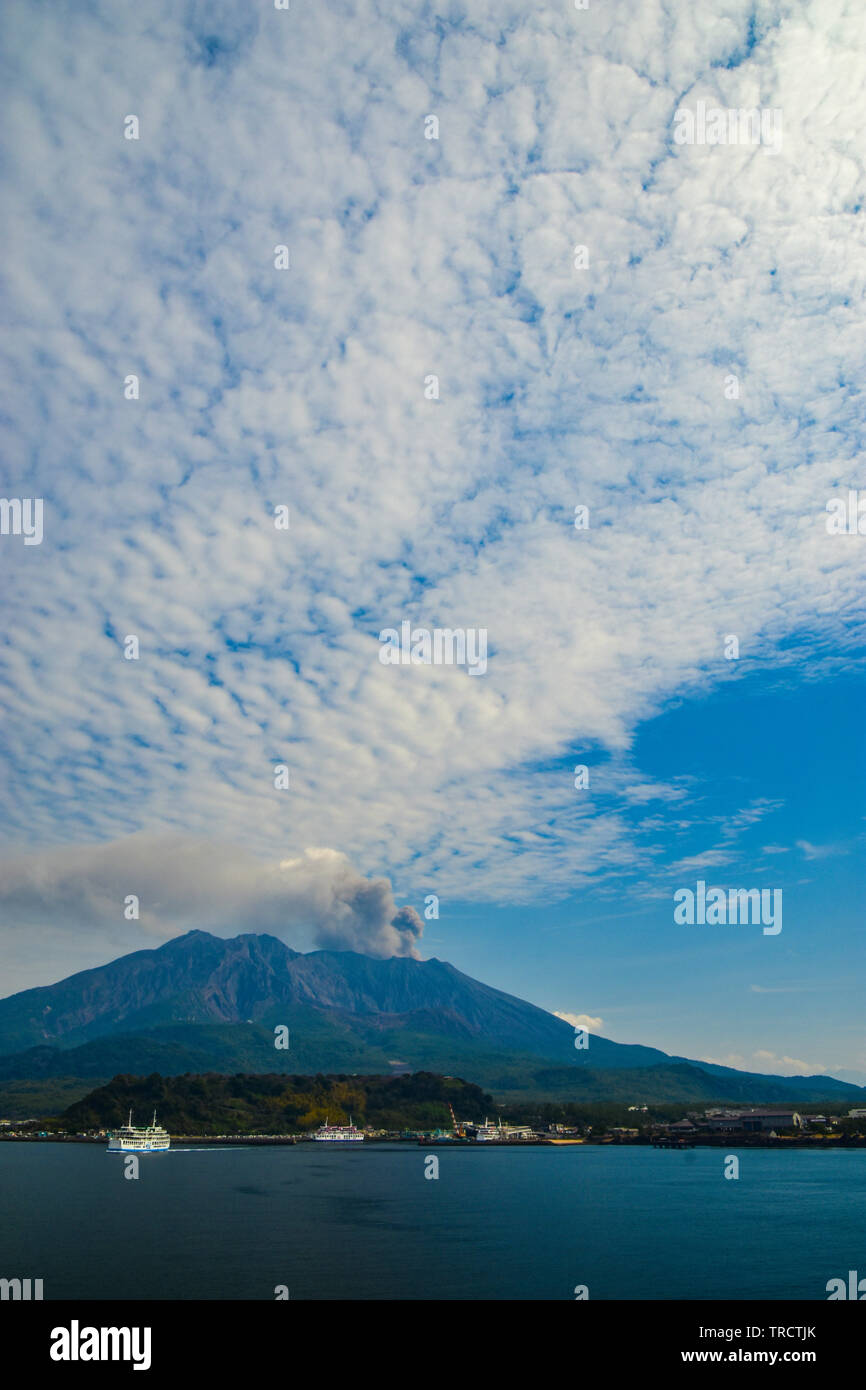 Sakurajima Volcano in Kyushu, Japan, is one of the world's most active ...