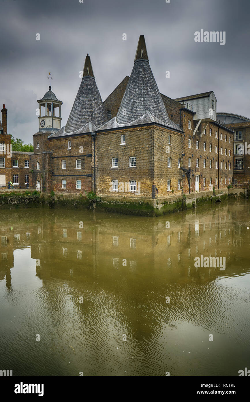 three mills island london Stock Photo - Alamy