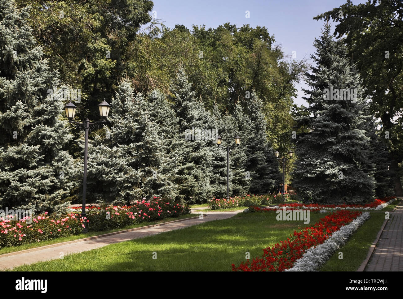 Panfilov park in Almaty. Kazakhstan Stock Photo - Alamy