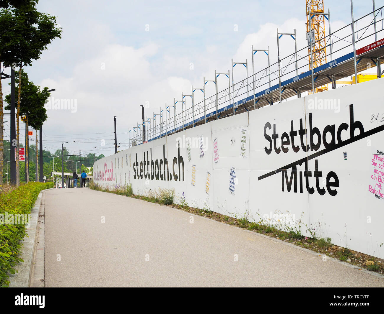 Baustelle Stettbach Mitte beim Bahnhof Stettbach, Zürich, Schweiz Stock ...