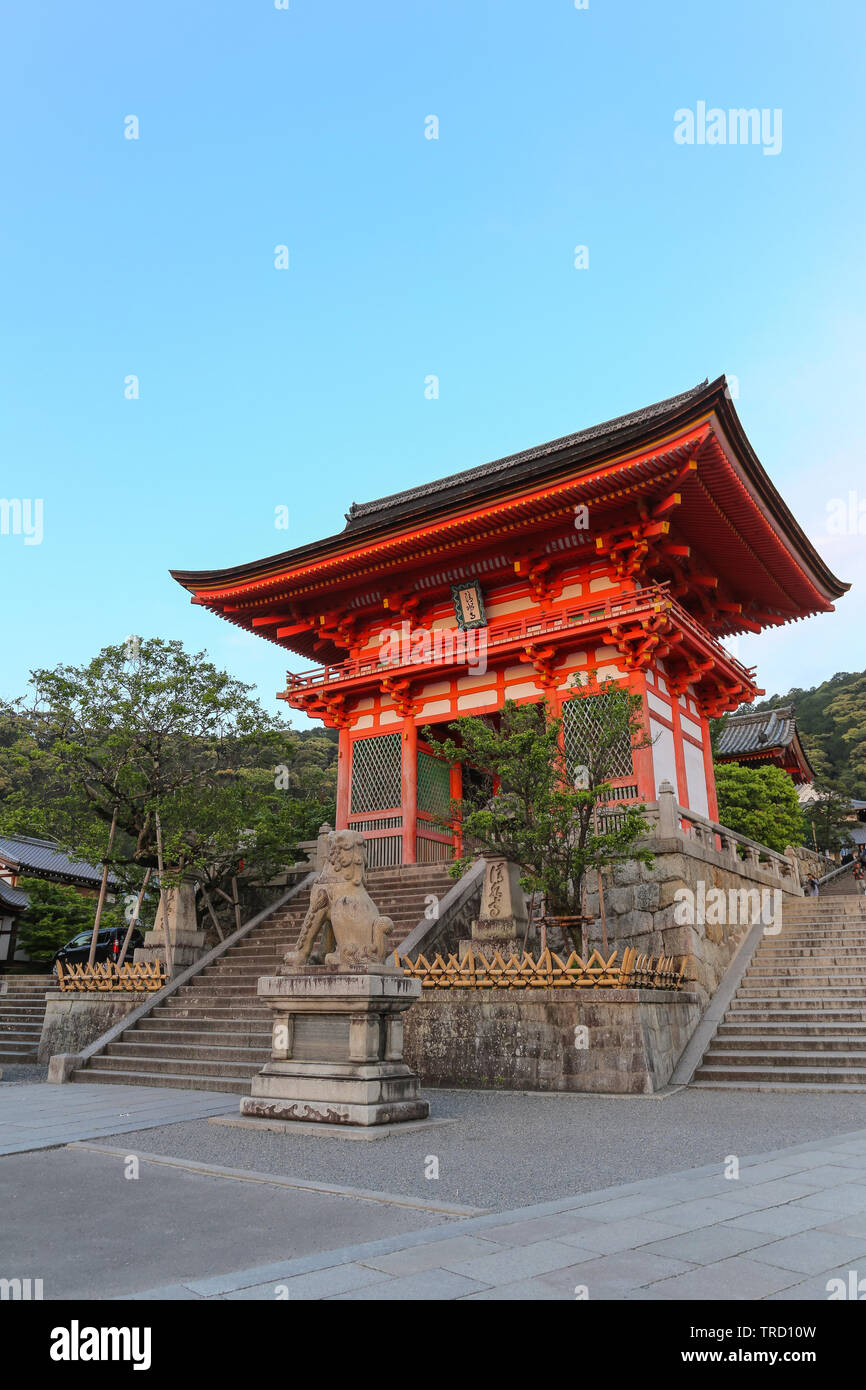 KYOTO, JAPAN - May 03, 2019: Nio-mon main entrance gate in the Grounds ...