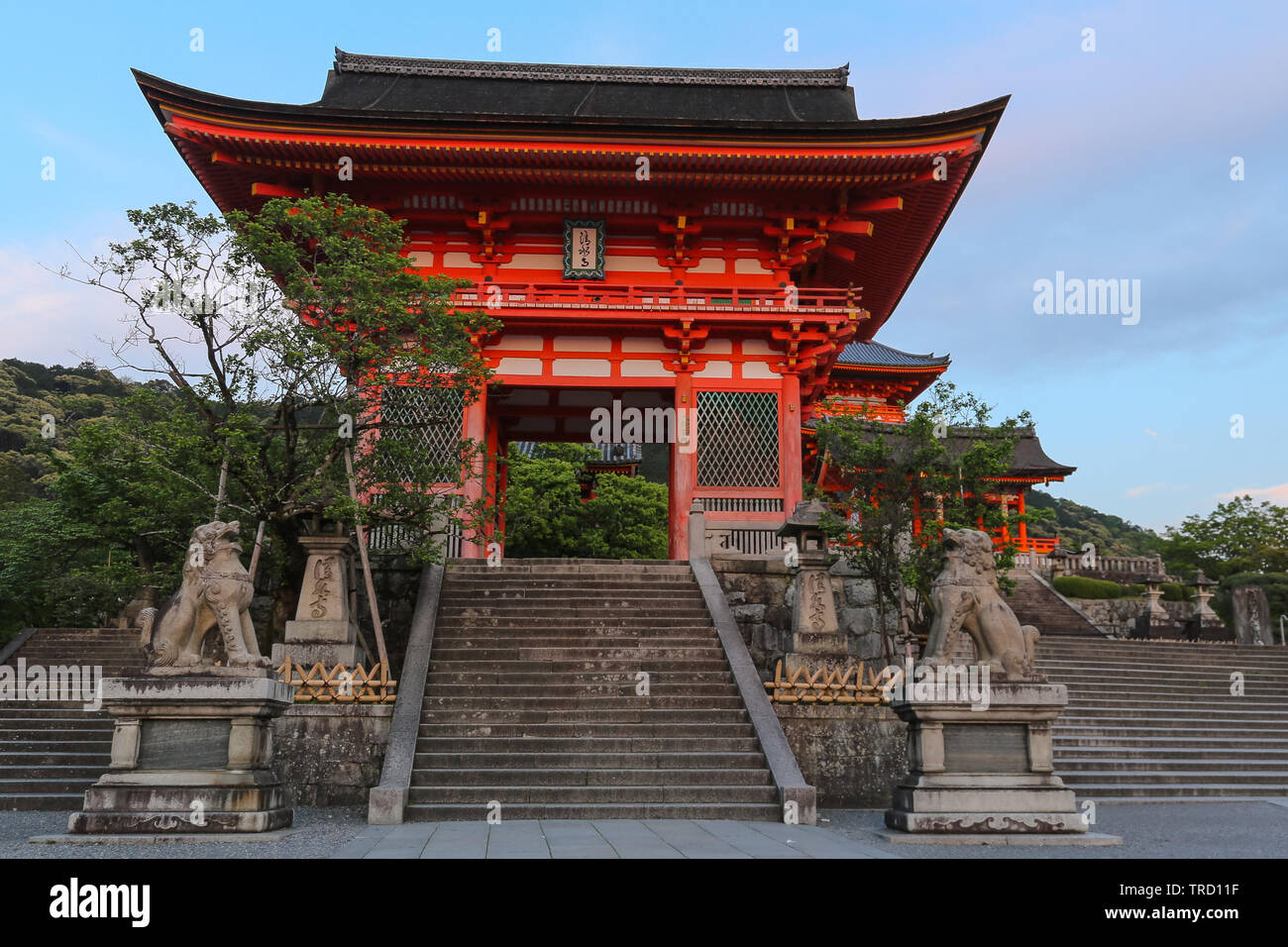 KYOTO, JAPAN - May 03, 2019: Nio-mon main entrance gate in the Grounds ...
