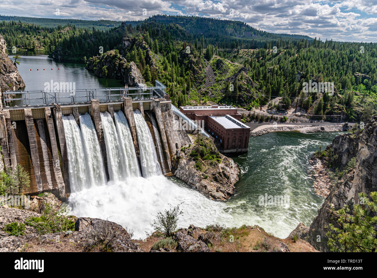 Long Lake Dam On The Spokane River Stock Photo - Alamy