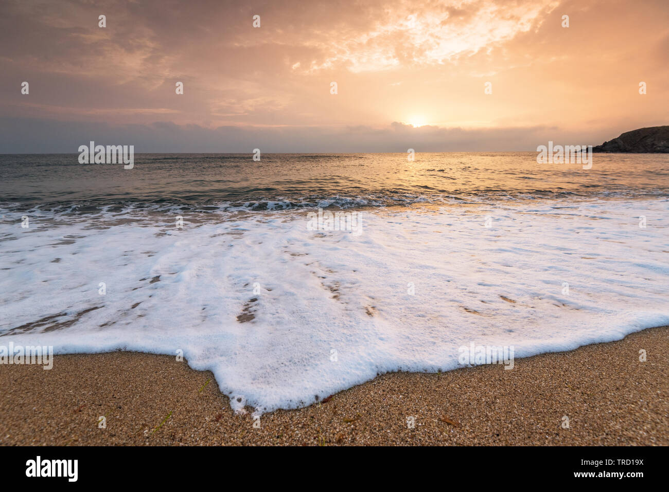 Scenic view of beautiful sunset above the sea Stock Photo - Alamy