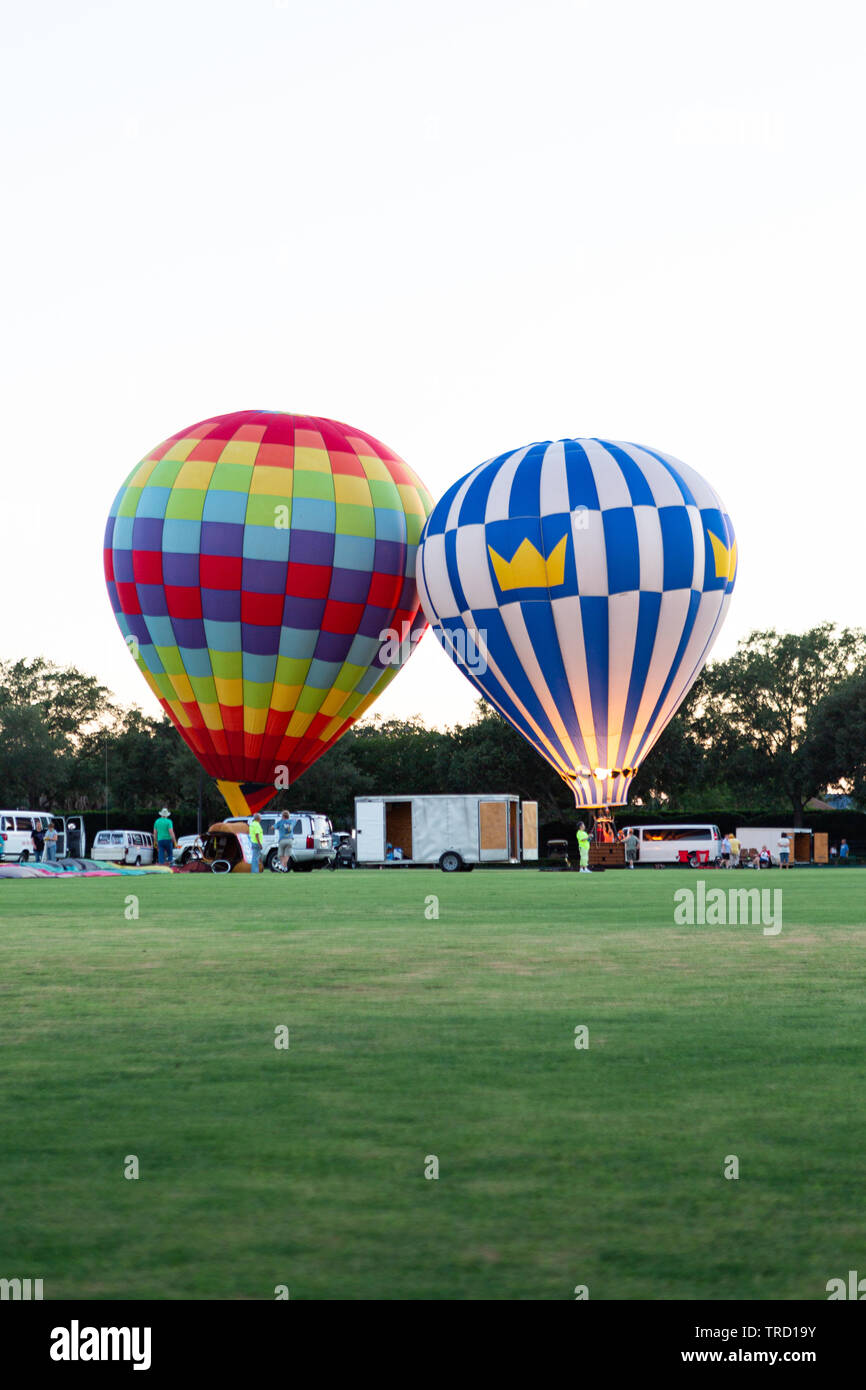 Balloon glow at the 2019 Villages Polo Club Hot Air Balloon Festival ...