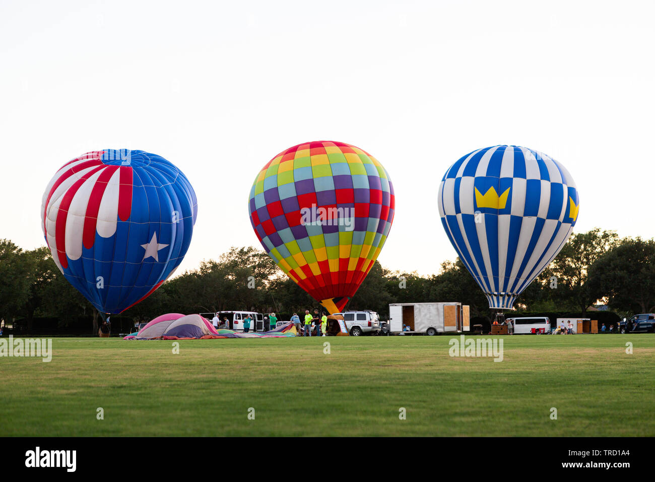 Balloon glow at the 2019 Villages Polo Club Hot Air Balloon Festival ...