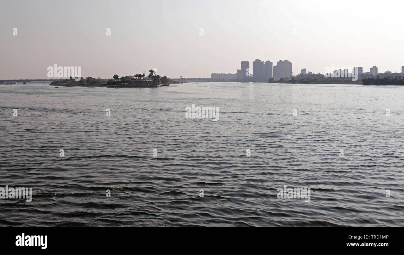 River Nile Landscape Day in Cairo Egypt Stock Photo - Alamy