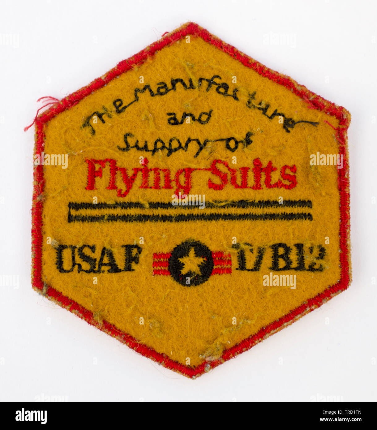 Vintage patch advertising usaf flying suits manufacturer hi-res stock ...