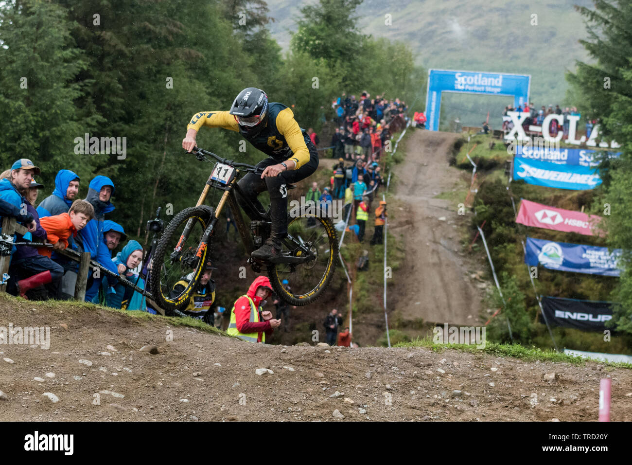 Dean Lucas racing in the UCI Mountain Bike World Cup 2019 Stage 2 elite ...
