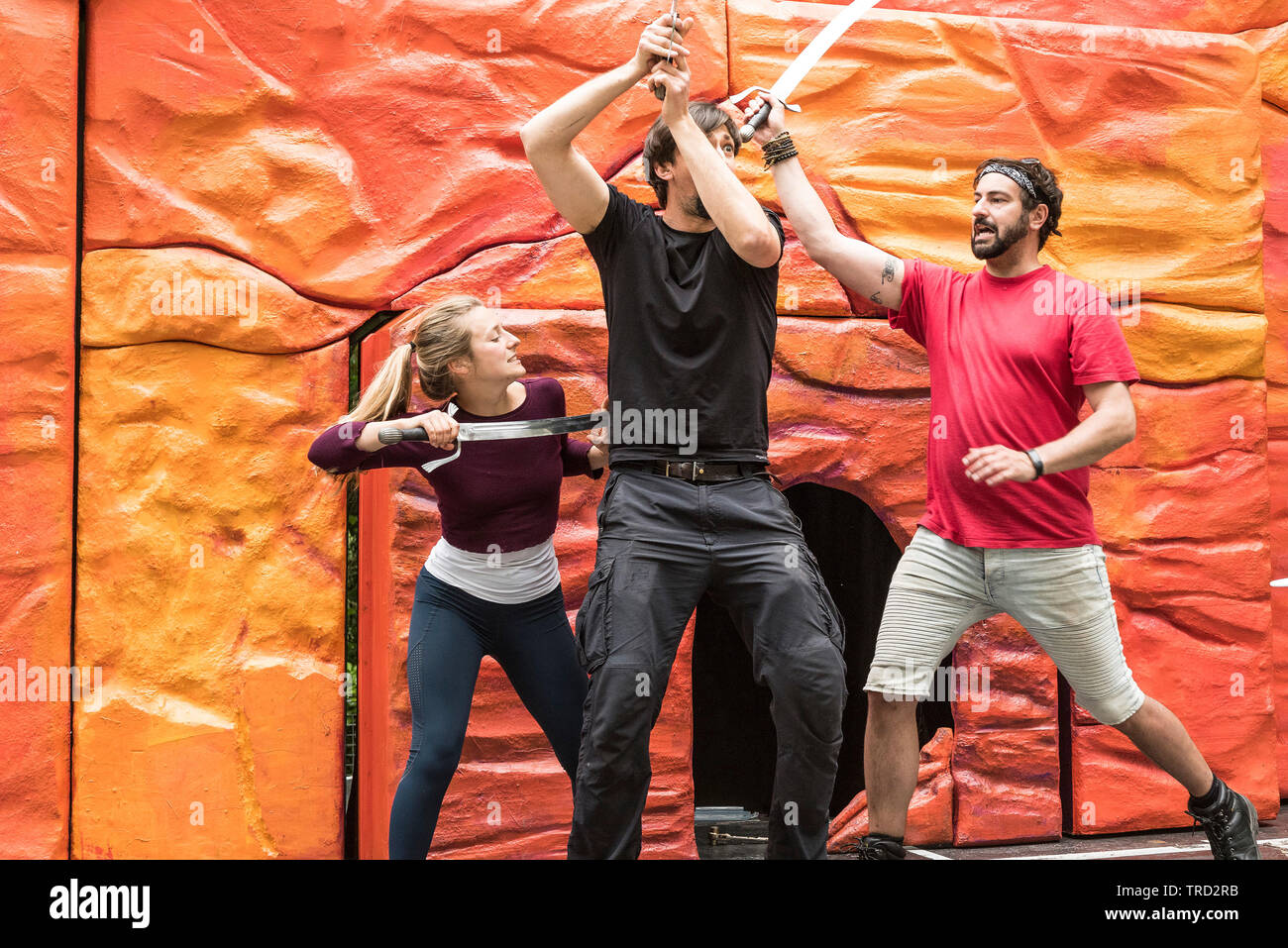 Fight scene rehearsal hi-res stock photography and images - Alamy