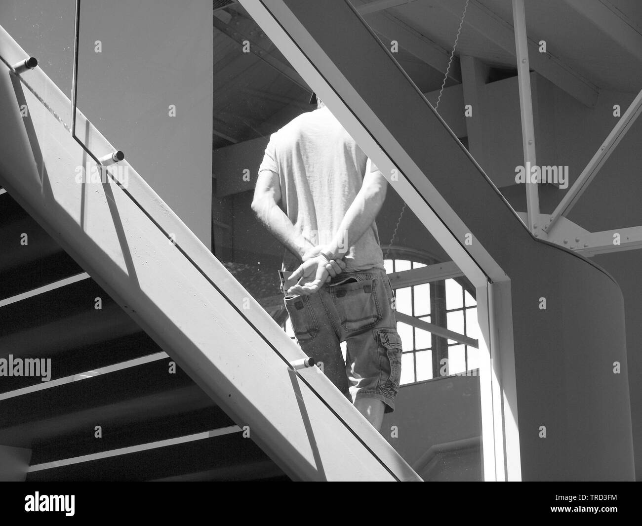 Seward Johnson sculpture garden in black and white Stock Photo - Alamy