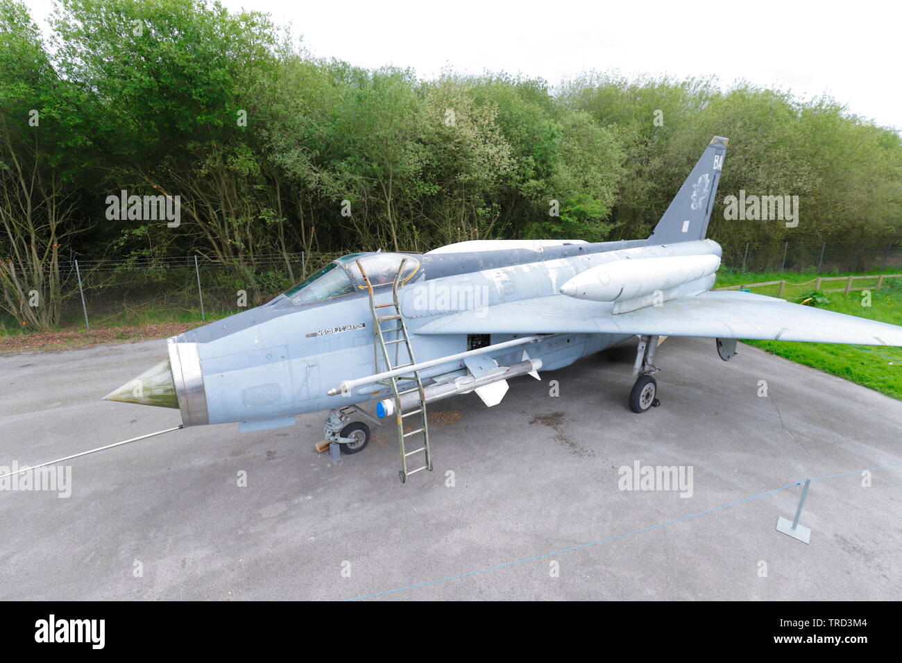A preserved English Electric Lightning cold war aircraft based at ...
