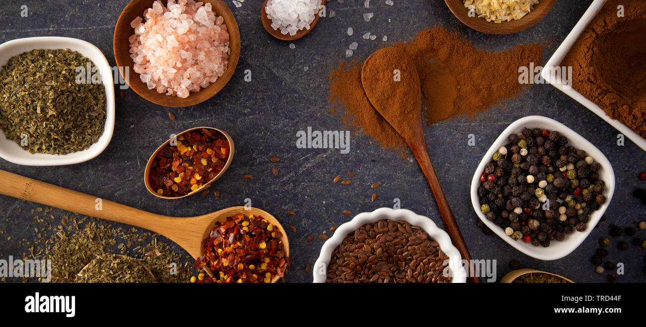 A Collage of Various Seasonings Spices and Herbs for Flavorful Cooking ...