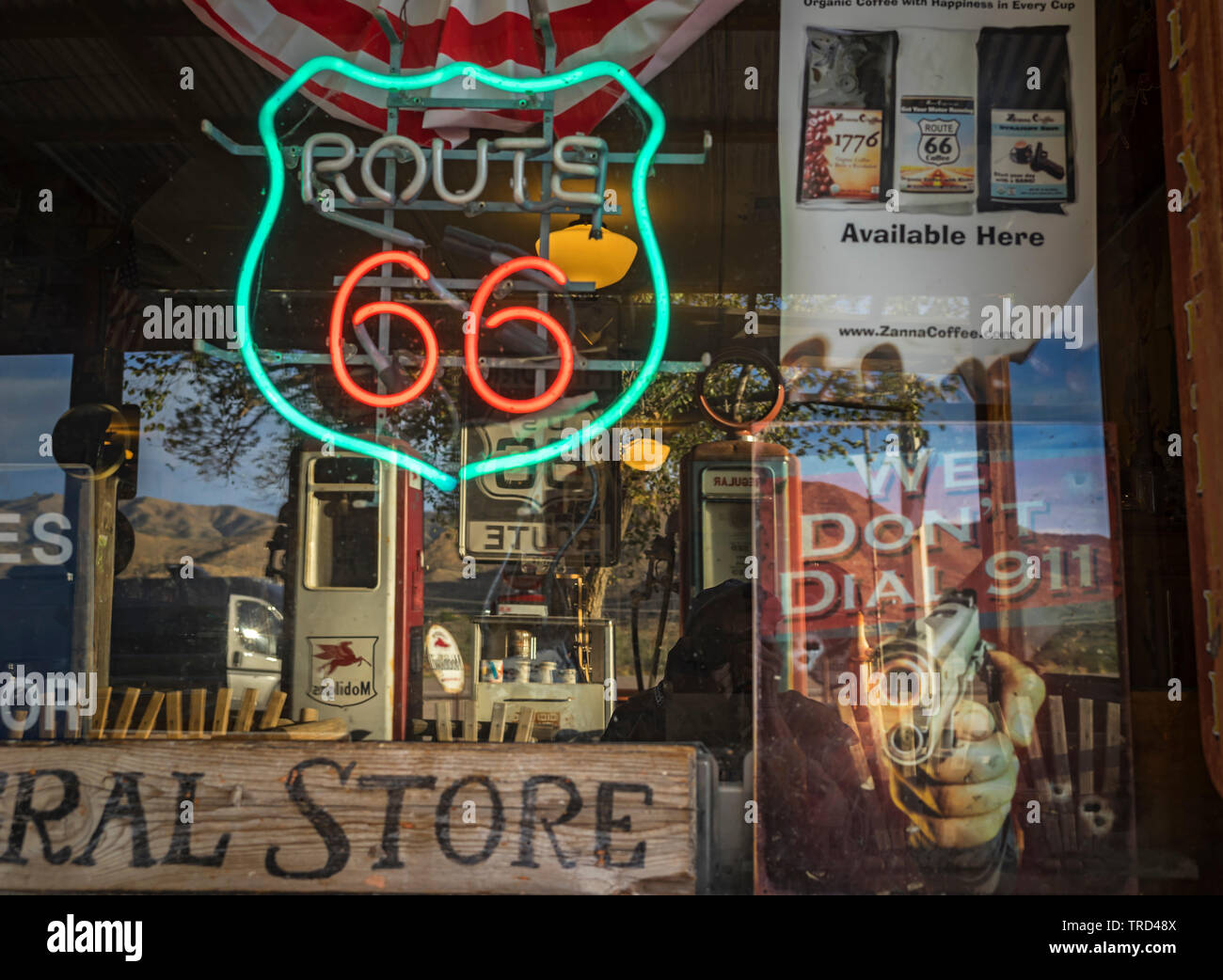 Route 66 neon signs hi-res stock photography and images - Alamy