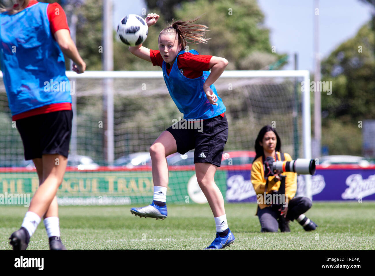 Wales Women training session at Leckwith Stadium ahead of tomorrow's ...