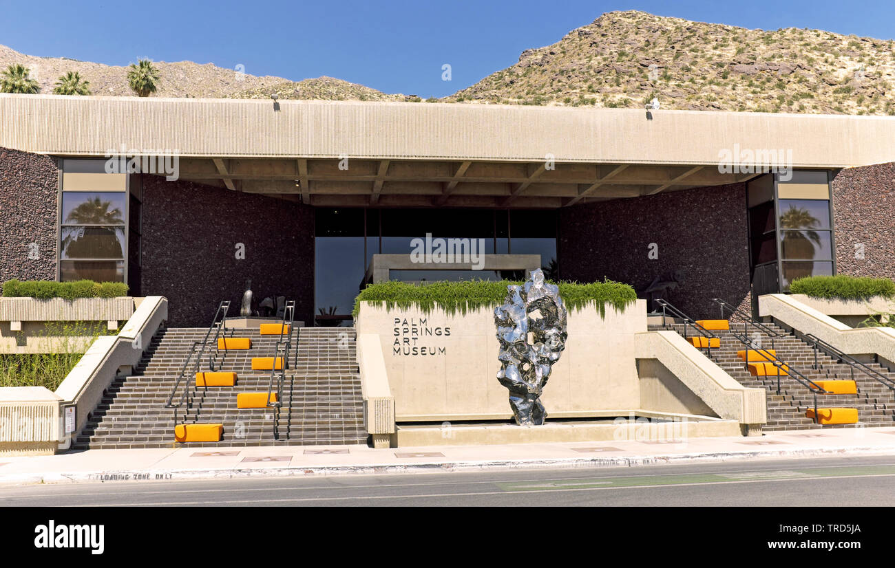 The Palm Springs Art Museum on Museum Drive in Palm Springs, California ...