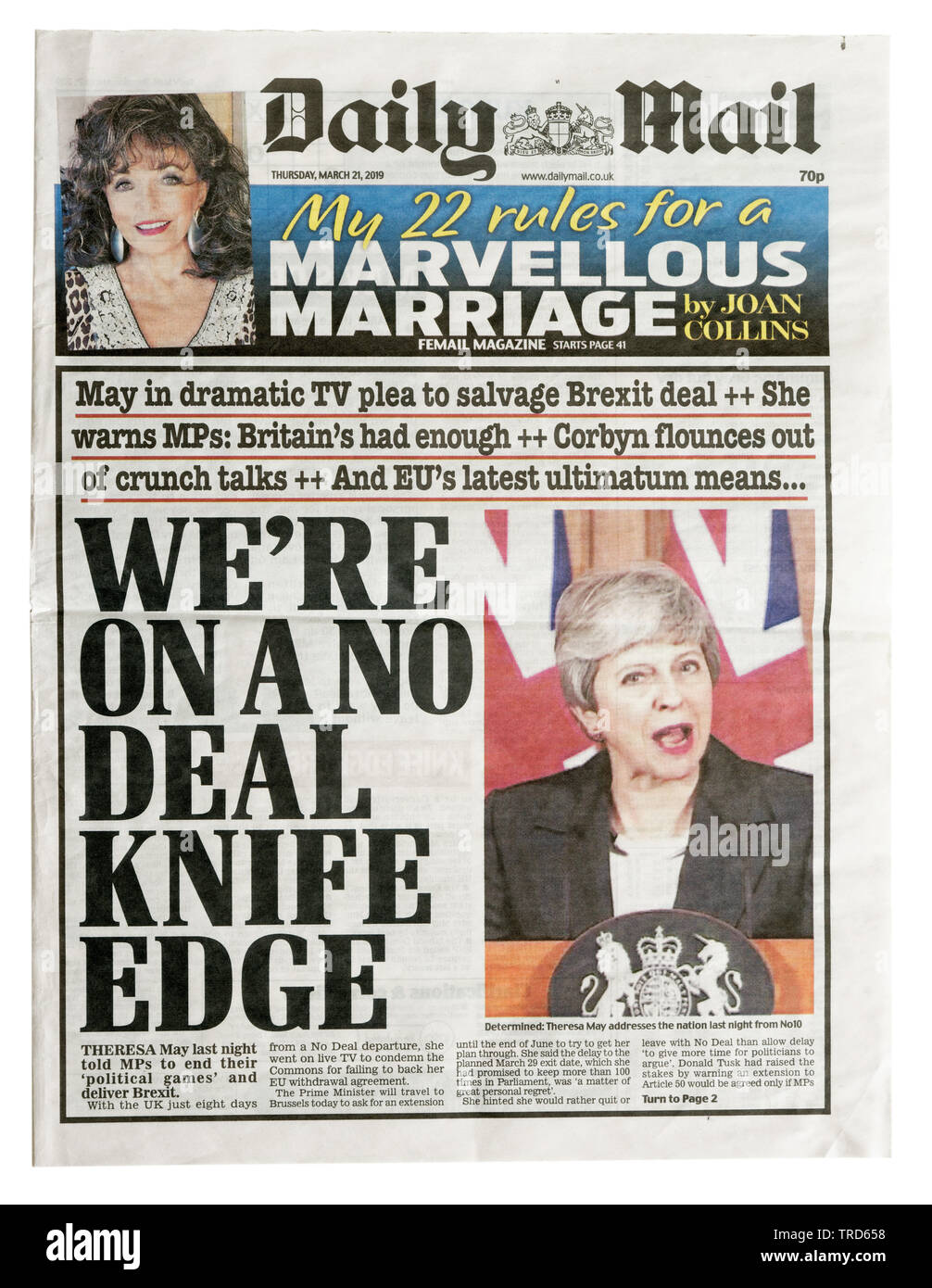 Daily mail newspaper front page Cut Out Stock Images & Pictures - Alamy