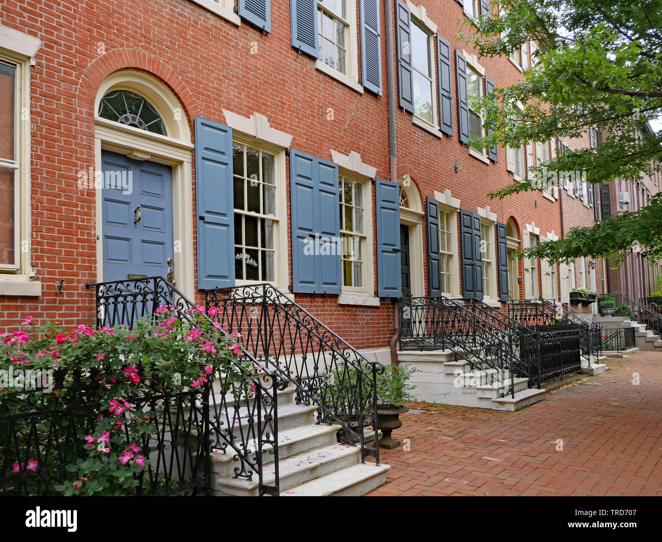 Well preserved colonial era townhouses, Society Hill area of ...