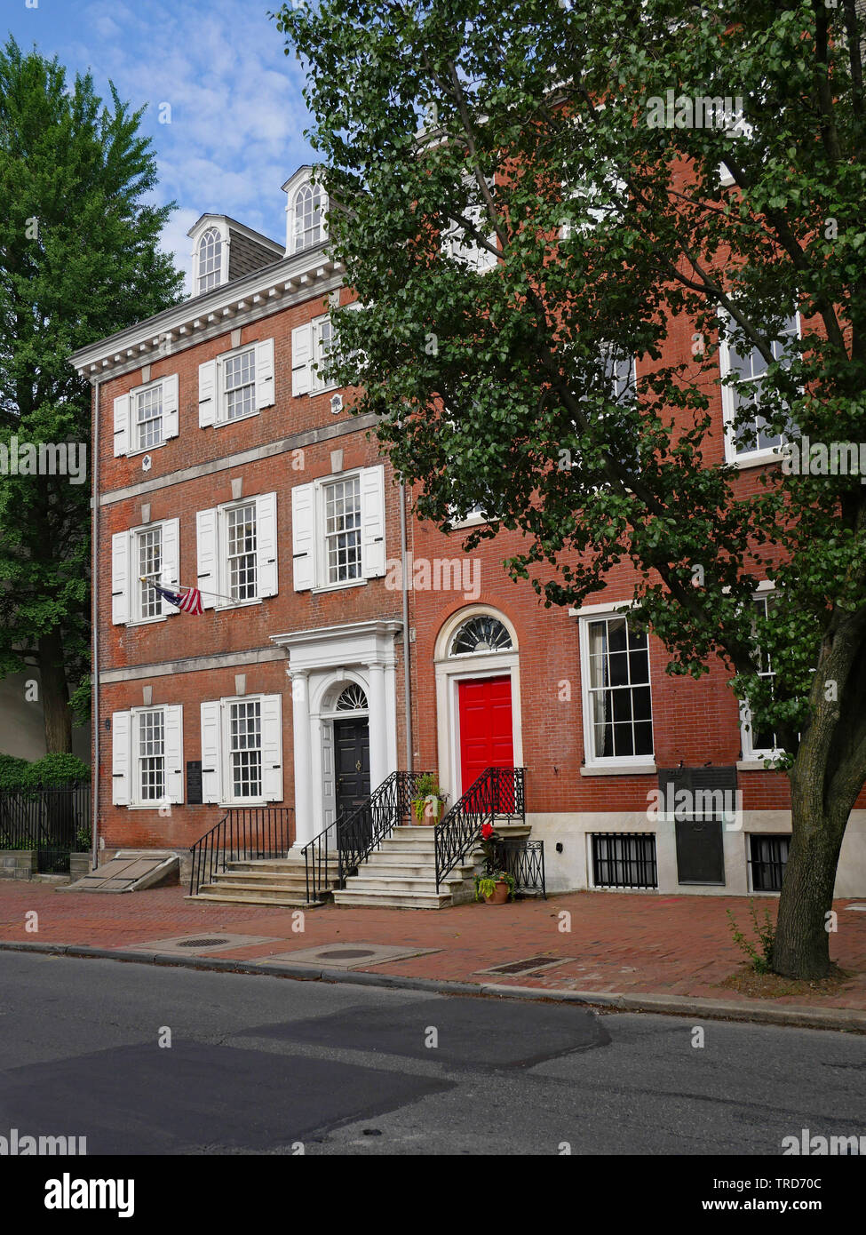 Well preserved colonial era townhouses, Society Hill area of ...