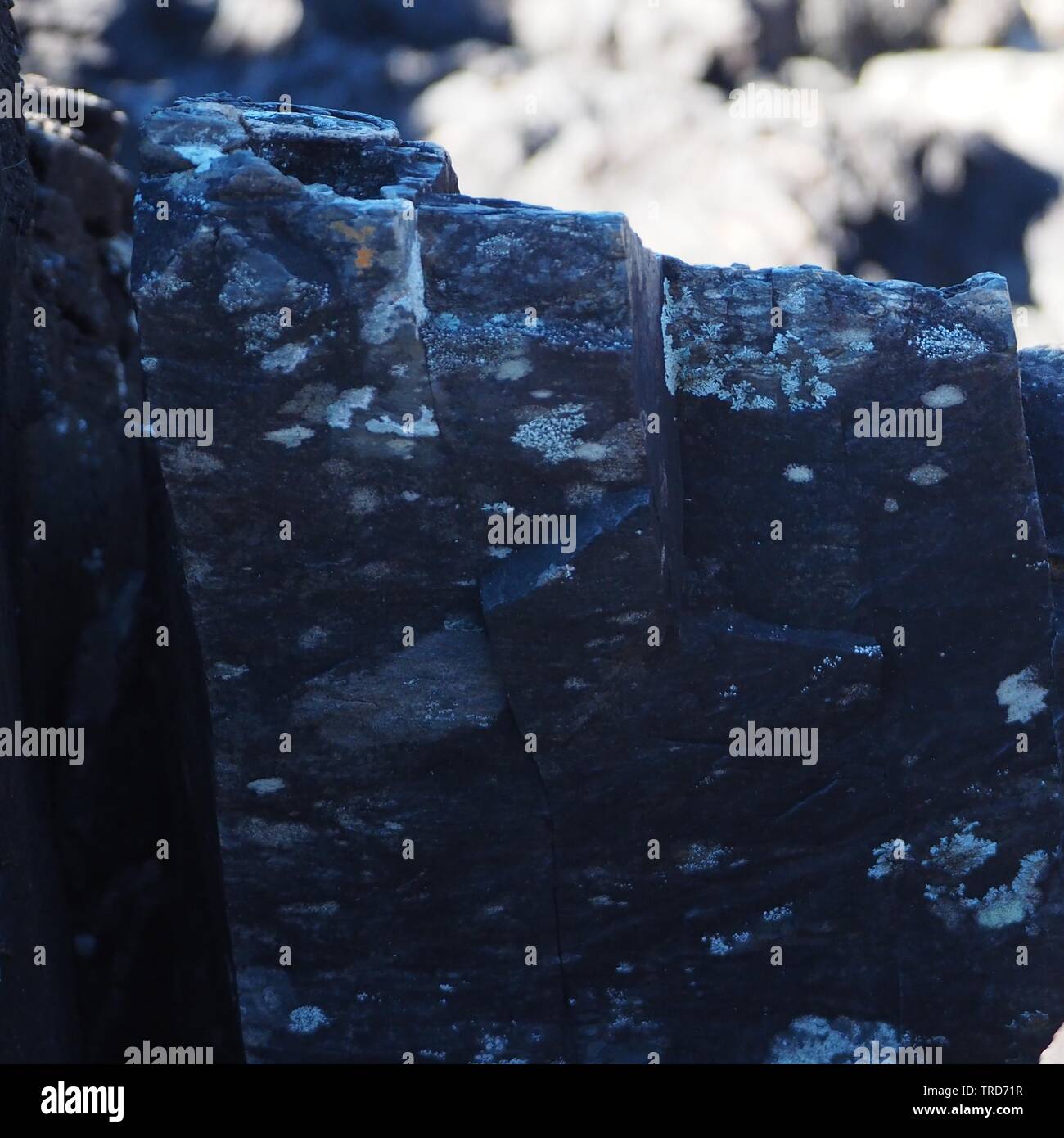 Rock with interesting ridges cut into it Stock Photo - Alamy
