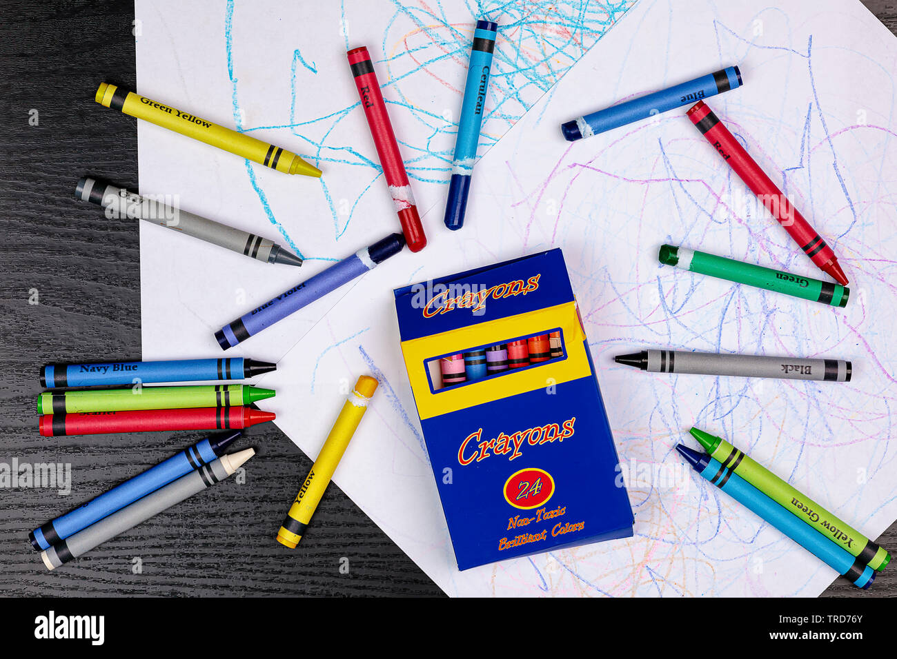 Childs scribbles artwork hi-res stock photography and images - Alamy