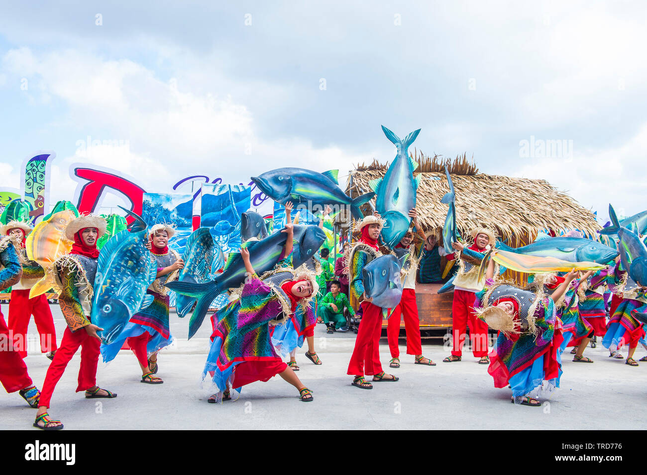 Participants in the Dinagyang Festival in Iloilo Philippines Stock ...