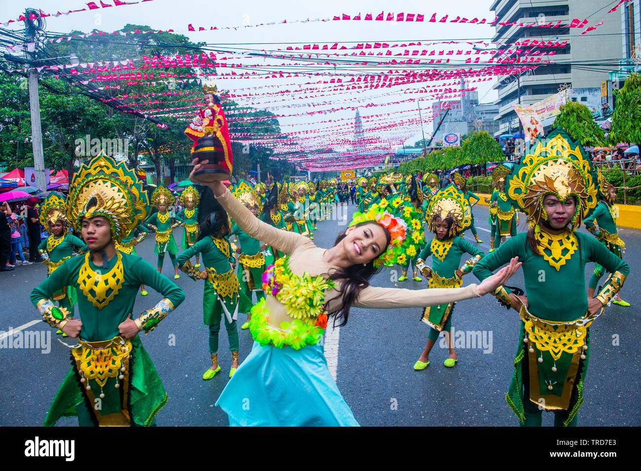 Participants in the Sinulog festival in Cebu city Philippines Stock ...