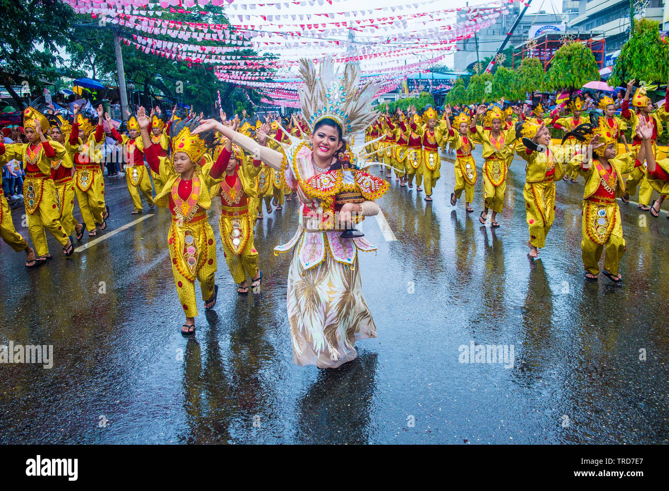 Participants in the Sinulog festival in Cebu city Philippines Stock ...