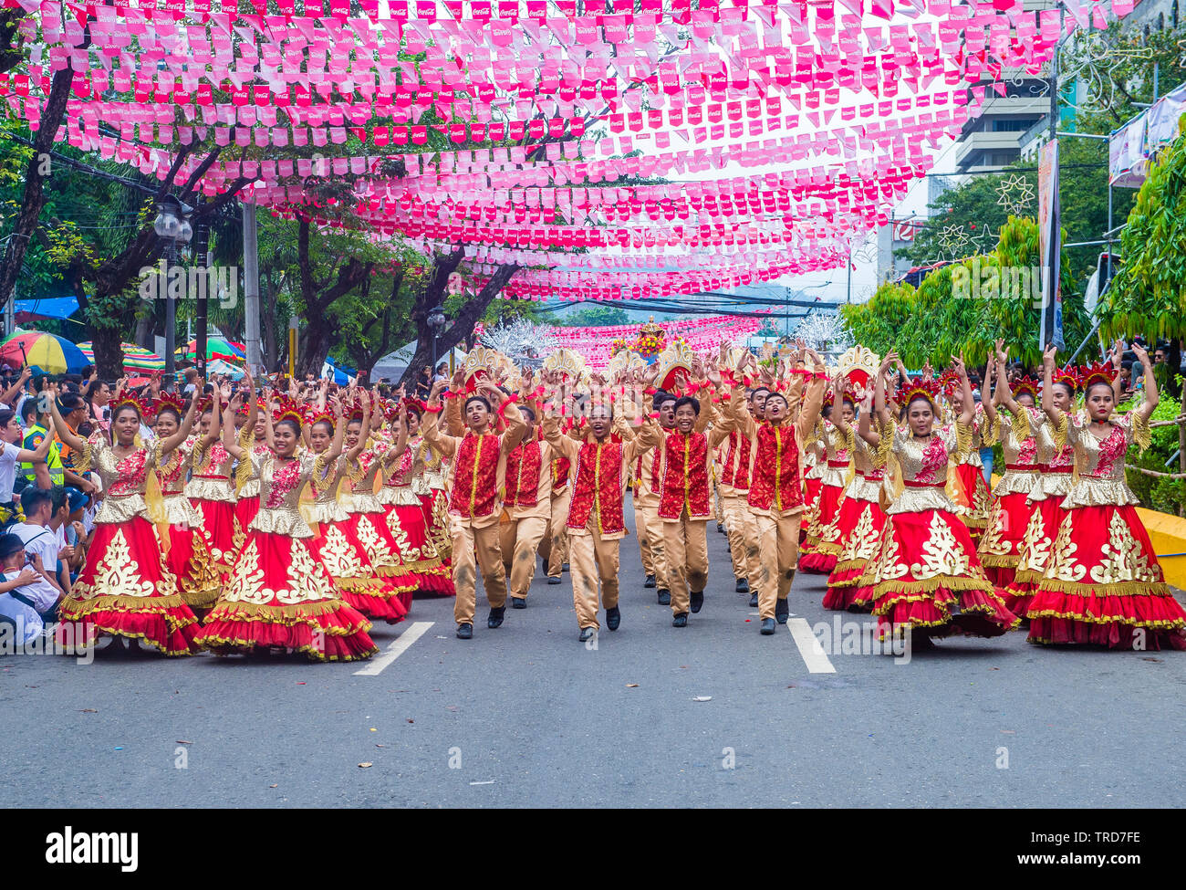 Participants in the Sinulog festival in Cebu city Philippines Stock ...