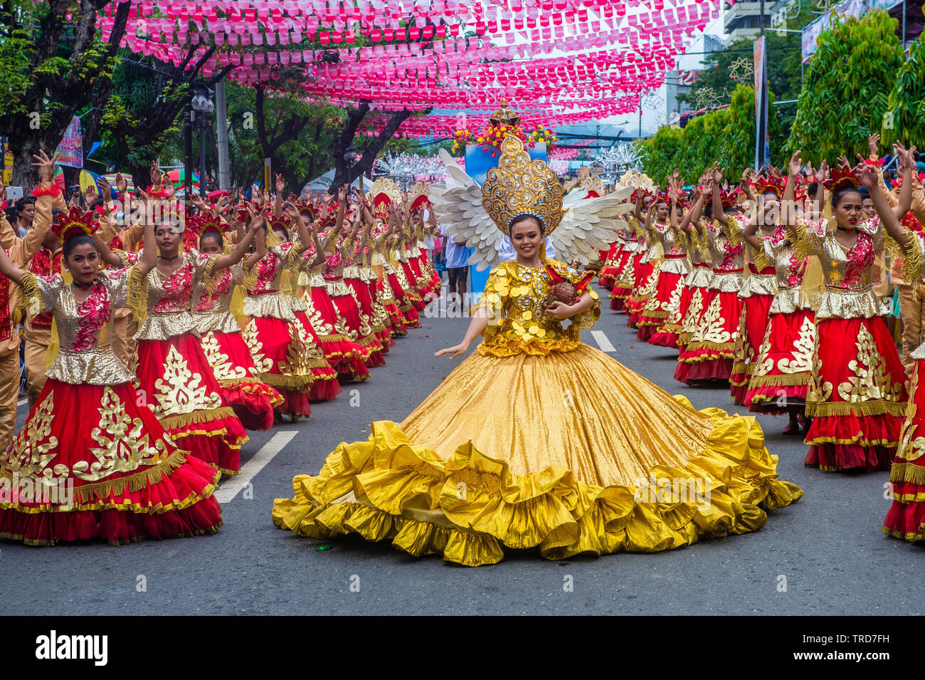 Participants in the Sinulog festival in Cebu city Philippines Stock ...