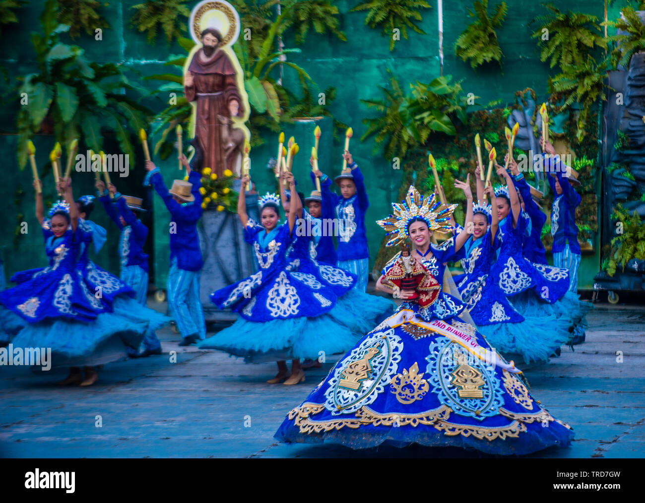 Participants in the Sinulog festival in Cebu city Philippines Stock ...