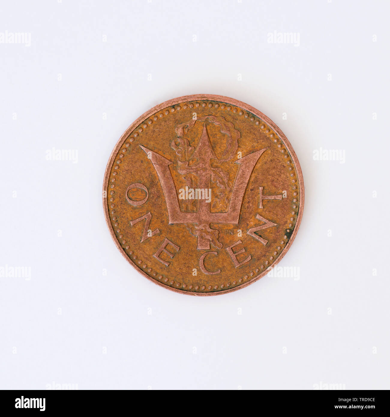 Barbados 1 Cent - Elizabeth II Coin - 1973 Stock Photo - Alamy