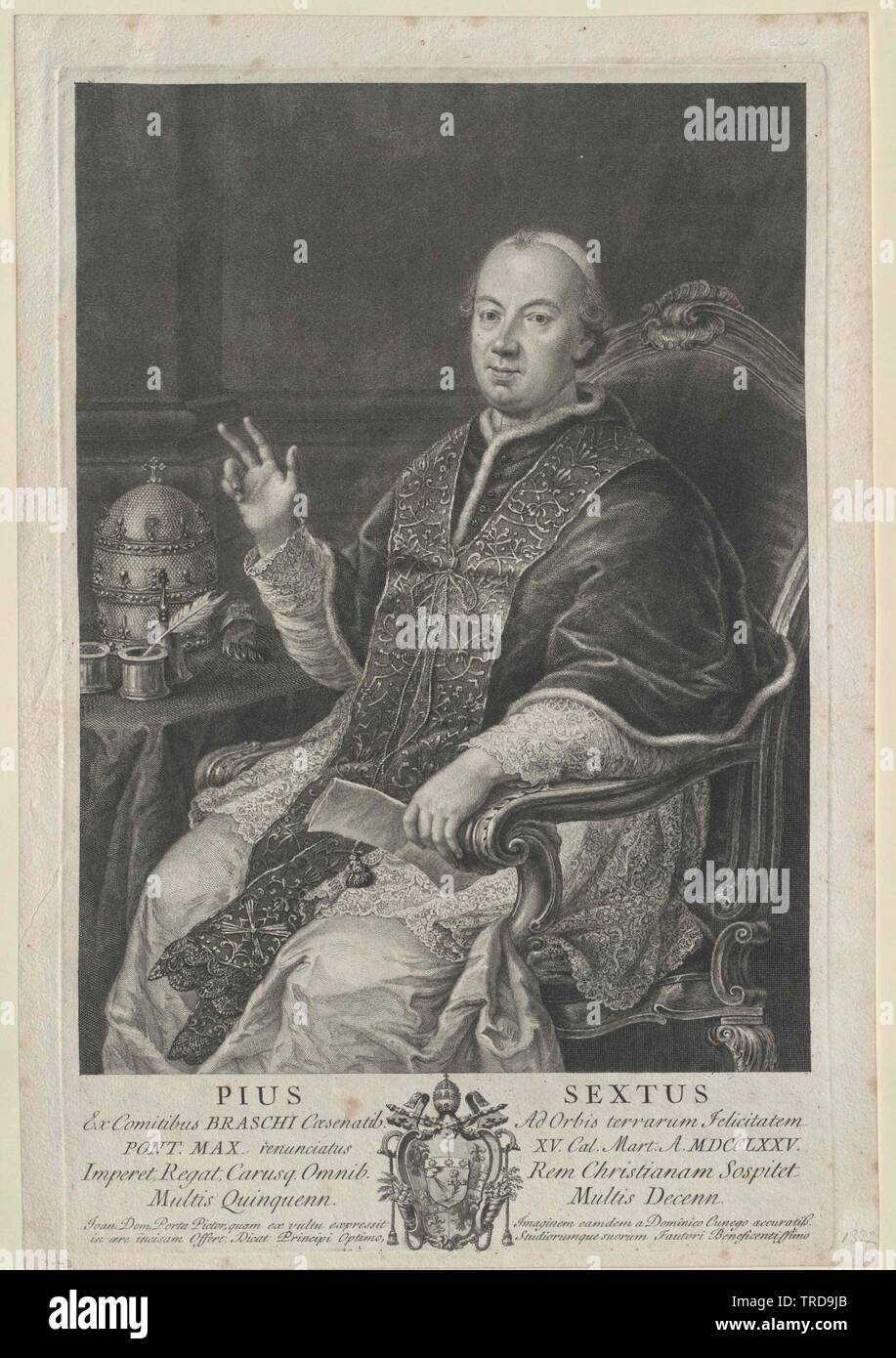 Pius VI, pope, Additional-Rights-Clearance-Info-Not-Available Stock ...