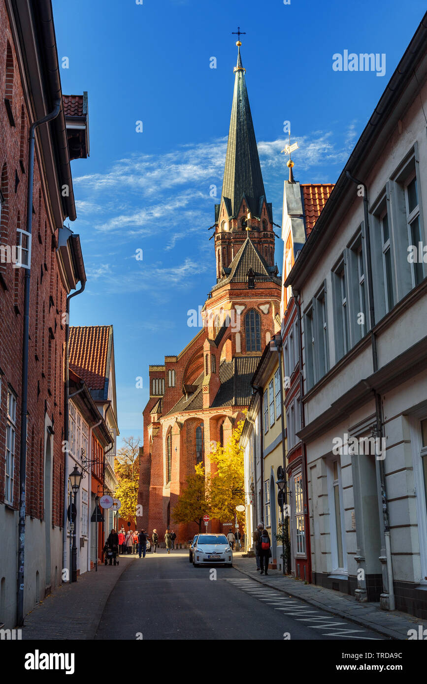 Luneburg, Germany - November 03, 2018: View of St Nicolai chuch in ...